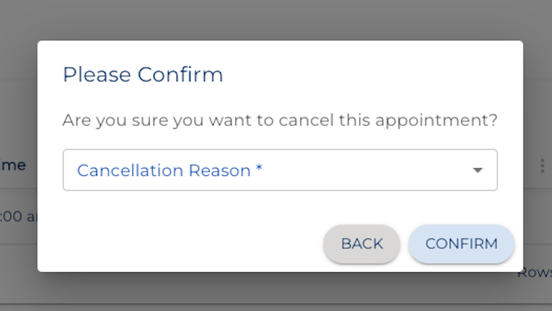 Cancel an appointment